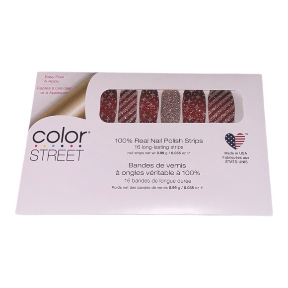 Color Street | Makeup | Nip Color Street Wrap It Up Red Gold Glitter ...